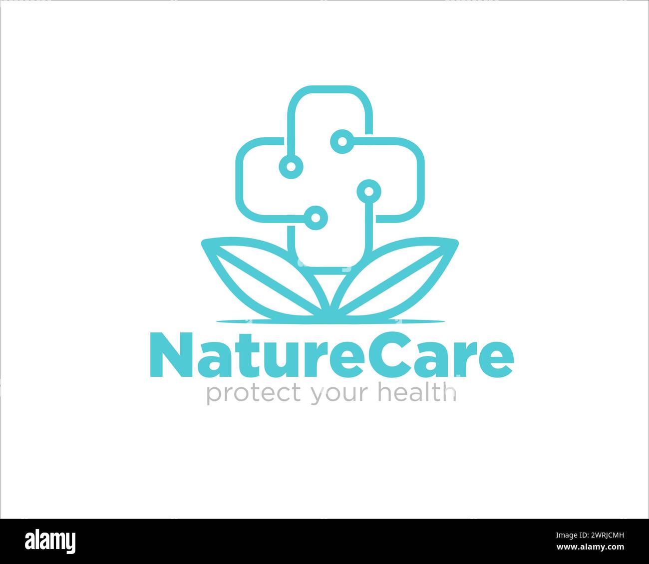nature health care logo designs simple modern for medical service Stock ...