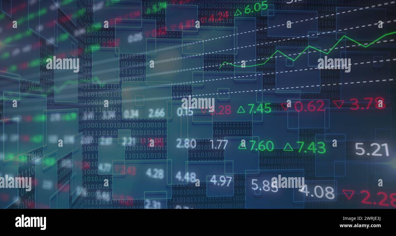 Image of financial data processing of stock exchange numbers Stock ...