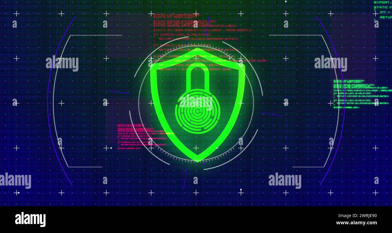 Digital biometric fingerprint scan for secure global communication on ...