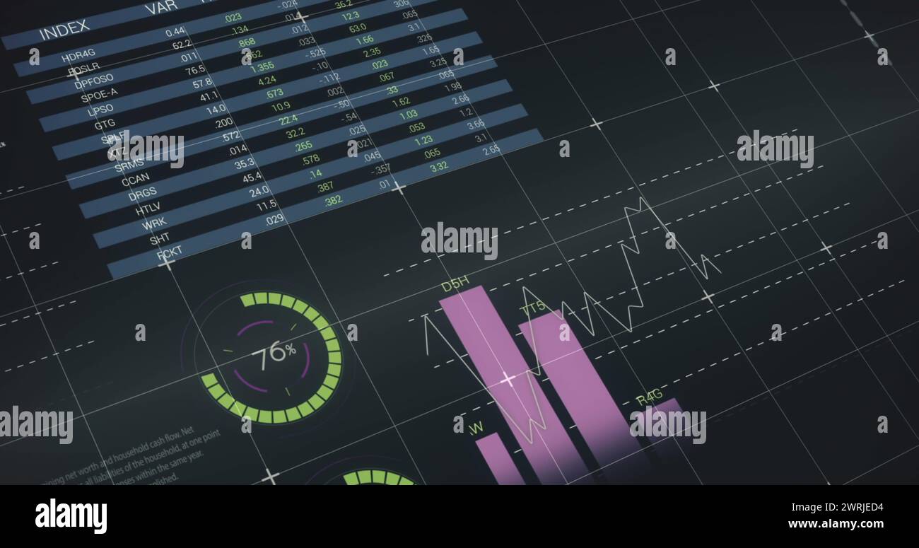 Image of numbers changing over statistics Stock Photo - Alamy