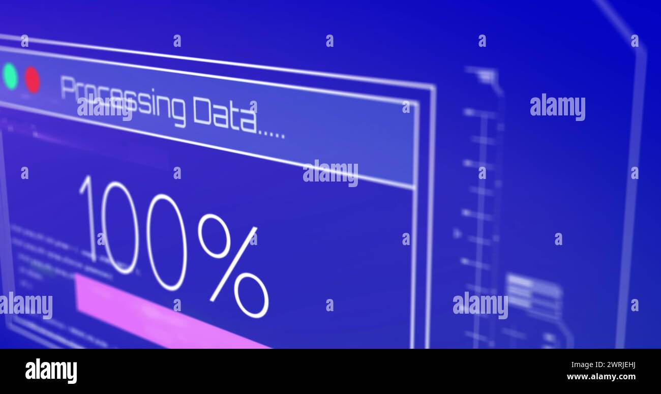 Data processing on blue background hi-res stock photography and images ...