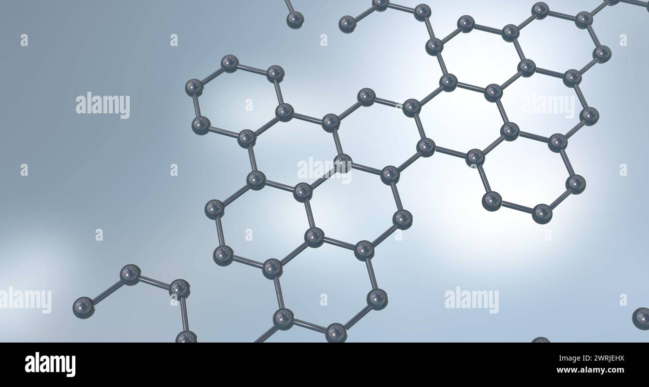 Image of 3d micro of molecules on grey background Stock Photo - Alamy