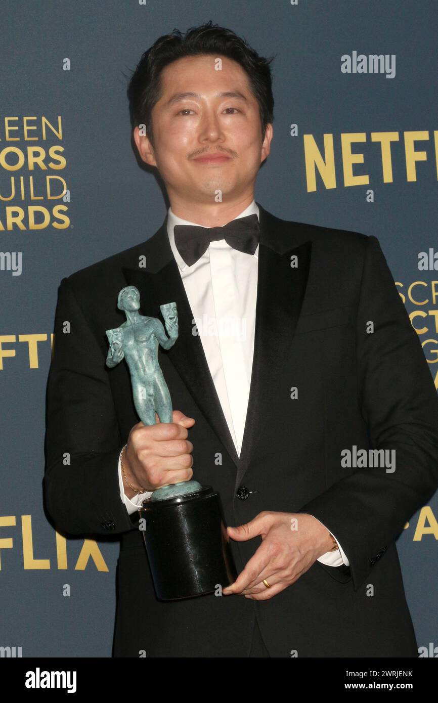 LOS ANGELES - FEB 25: Steven Yeun at the 30th Screen Actors Guild ...