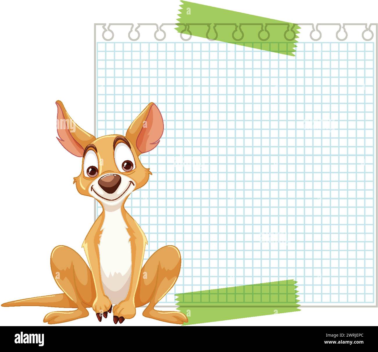 Vector illustration of a happy dog with notepad Stock Vector Image ...