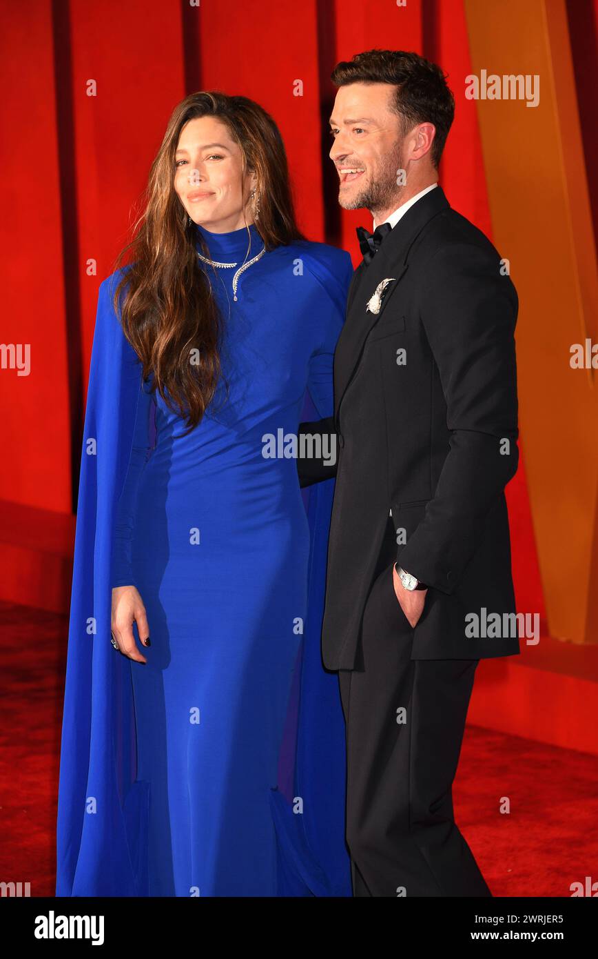 BEVERLY HILLS, CALIFORNIA - MARCH 10: (L-R) Jessica Biel and Justin ...