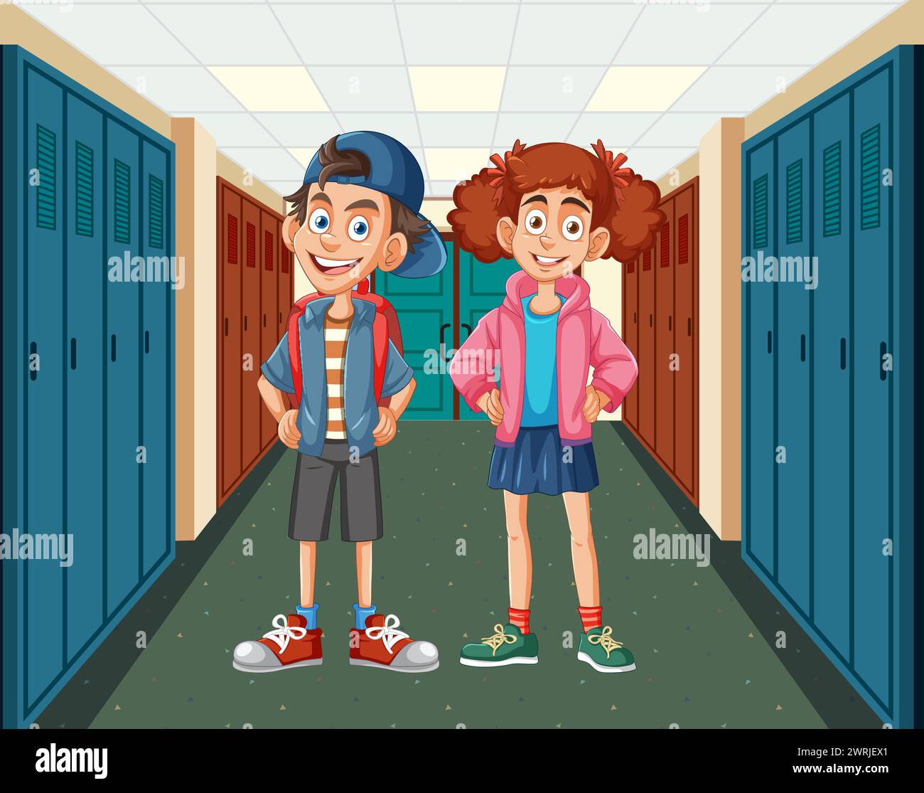Smiling children student characters Stock Vector Images - Alamy