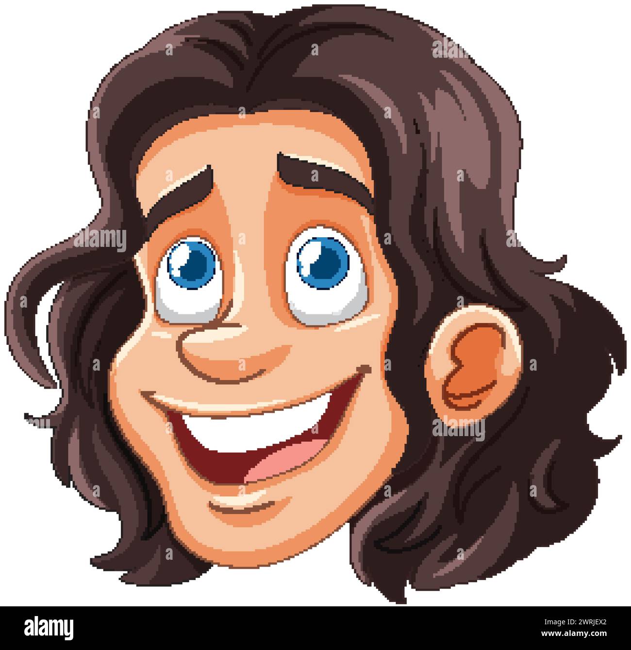 Vector illustration of a smiling cartoon face Stock Vector Image & Art ...