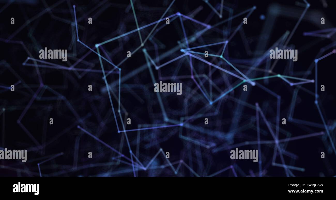 Digital Network Connections Form An Intricate Web Of Lines And Nodes