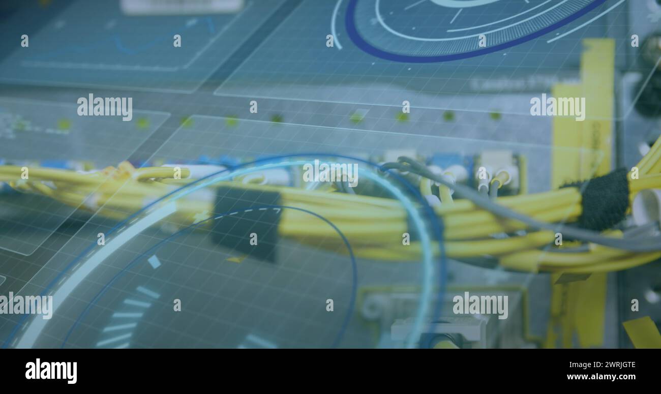 Image Of Scope Scanning And Data Processing Over Cables In Computer