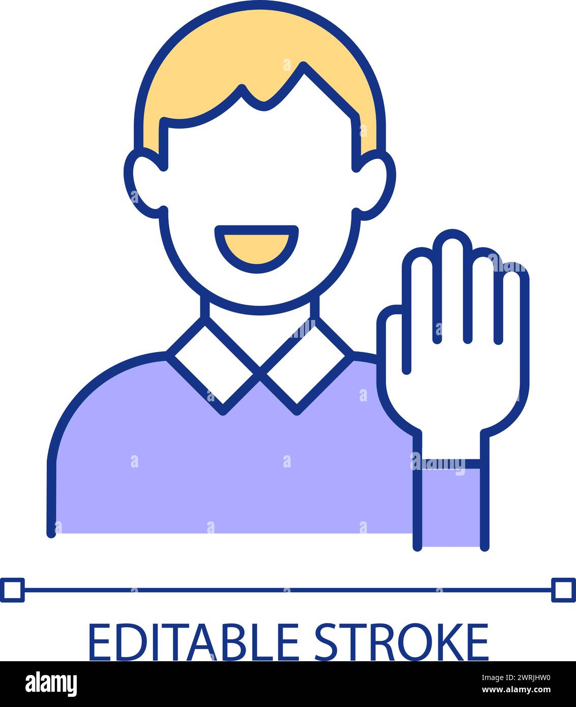 Pictogram friendly person Stock Vector Images - Alamy