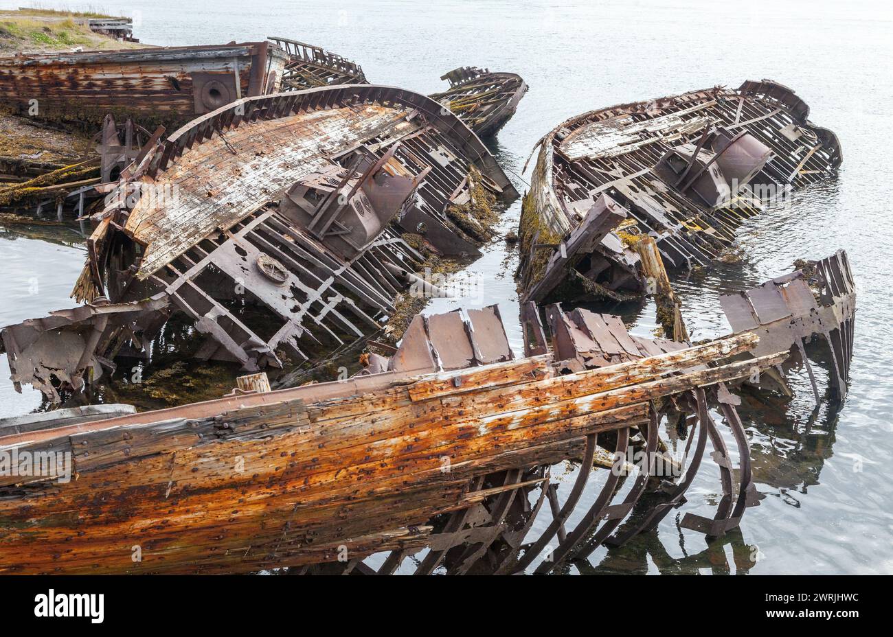 Cemetery of ships in Teriberka, the Murmansk region Stock Photo - Alamy