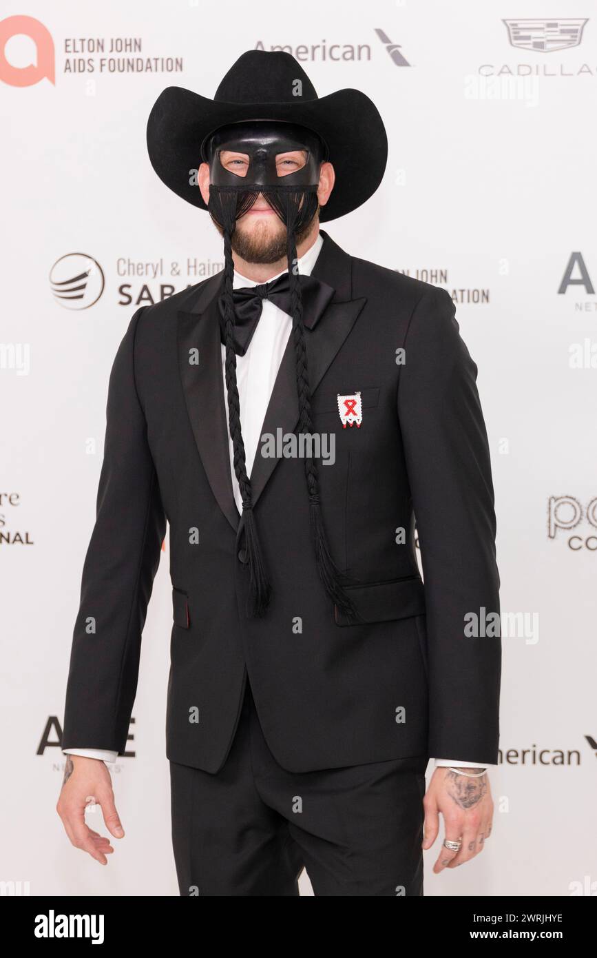Orville Peck arrives at the 32nd Annual Elton John AIDS Foundation ...
