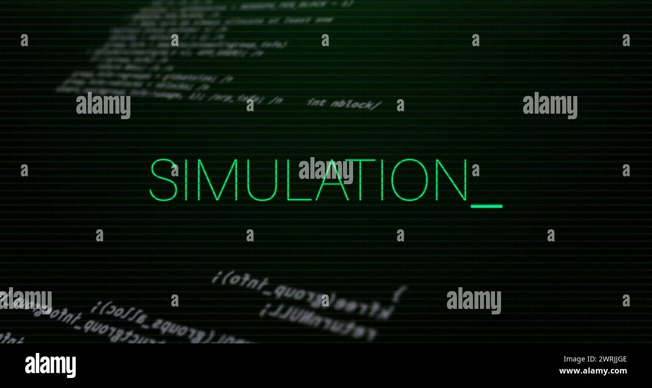 Image of simulation text over data processing Stock Photo - Alamy