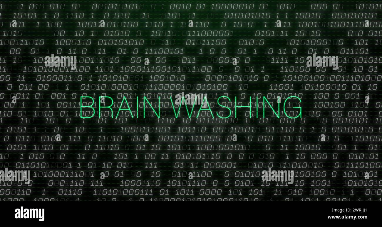 Image of brain washing text over data processing Stock Photo - Alamy