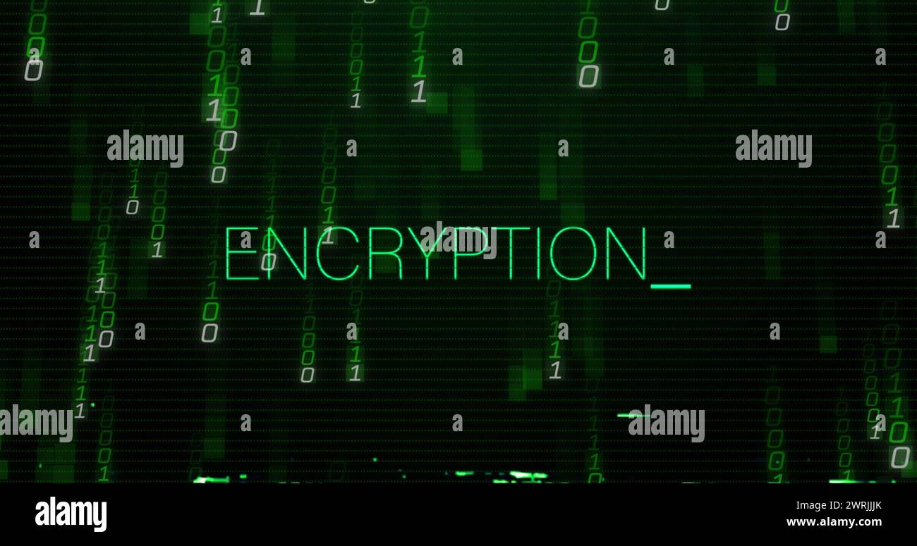 Image of encryption text over data processing Stock Photo - Alamy