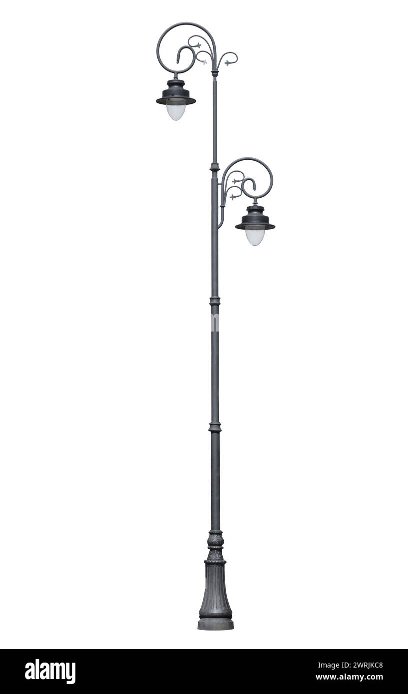 Double lamp post Cut Out Stock Images & Pictures - Alamy