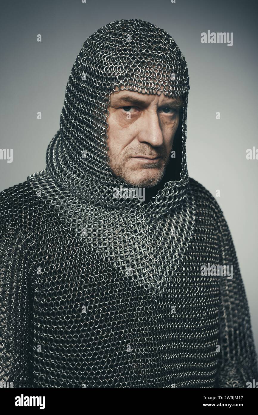 Medieval infantry armed man dressed in chain armor Stock Photo - Alamy Medieval infantry armed man dressed in chain armor Stock Photo - Alamy