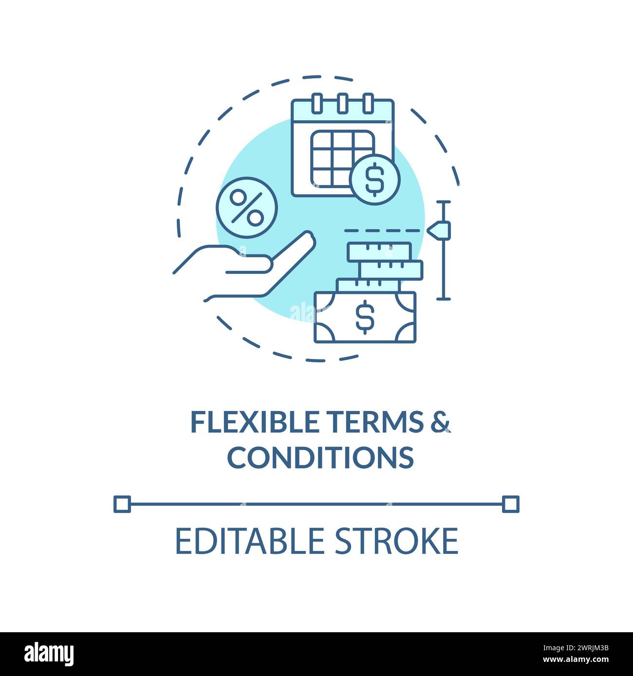 Flexible terms icon hi-res stock photography and images - Alamy