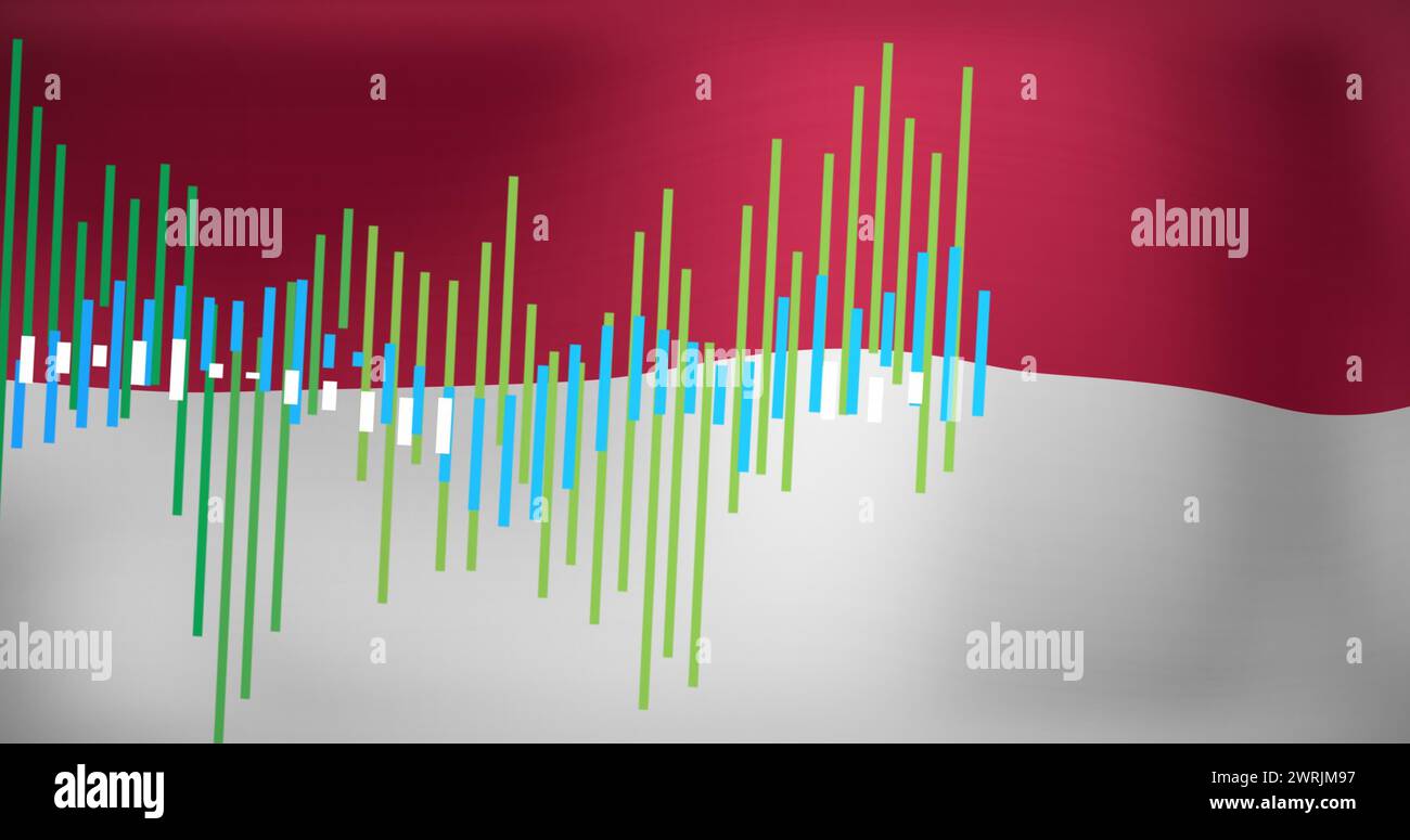 Image of data processing over flag of indonesia Stock Photo - Alamy