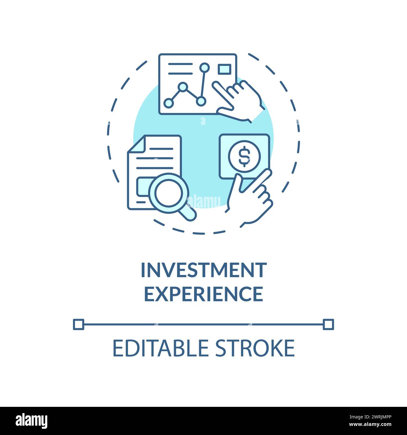 Investment experience soft blue concept icon Stock Vector Image & Art ...