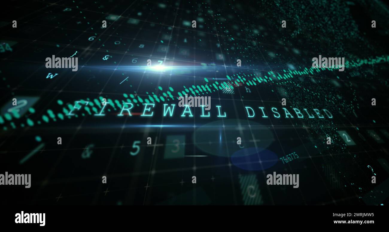 Digital image of cyber security data processing against black ...