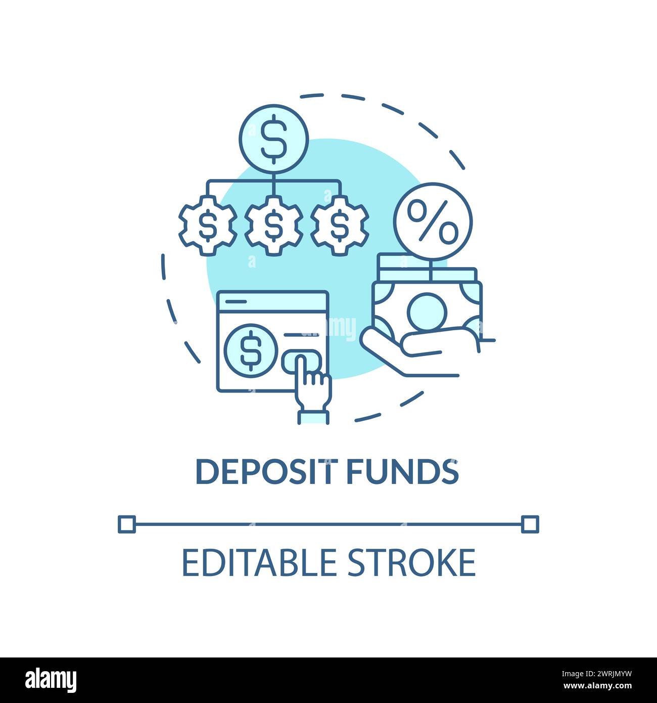 Deposit funds Stock Vector Images - Alamy