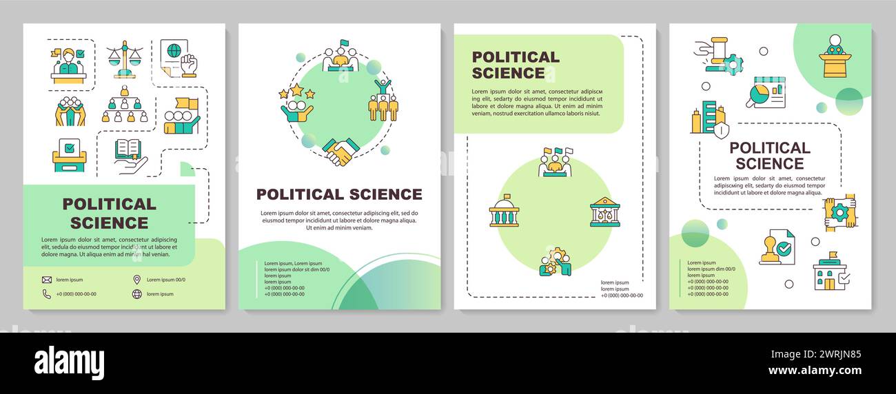 Politics science circle green brochure template Stock Vector Image & Art - Alamy