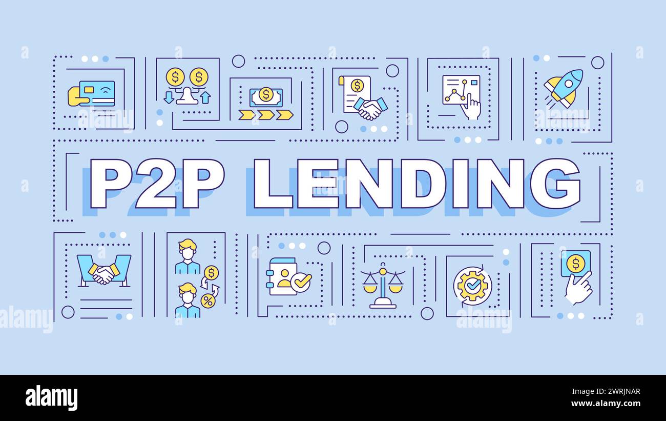 P2P lending blue word concept Stock Vector Image & Art - Alamy