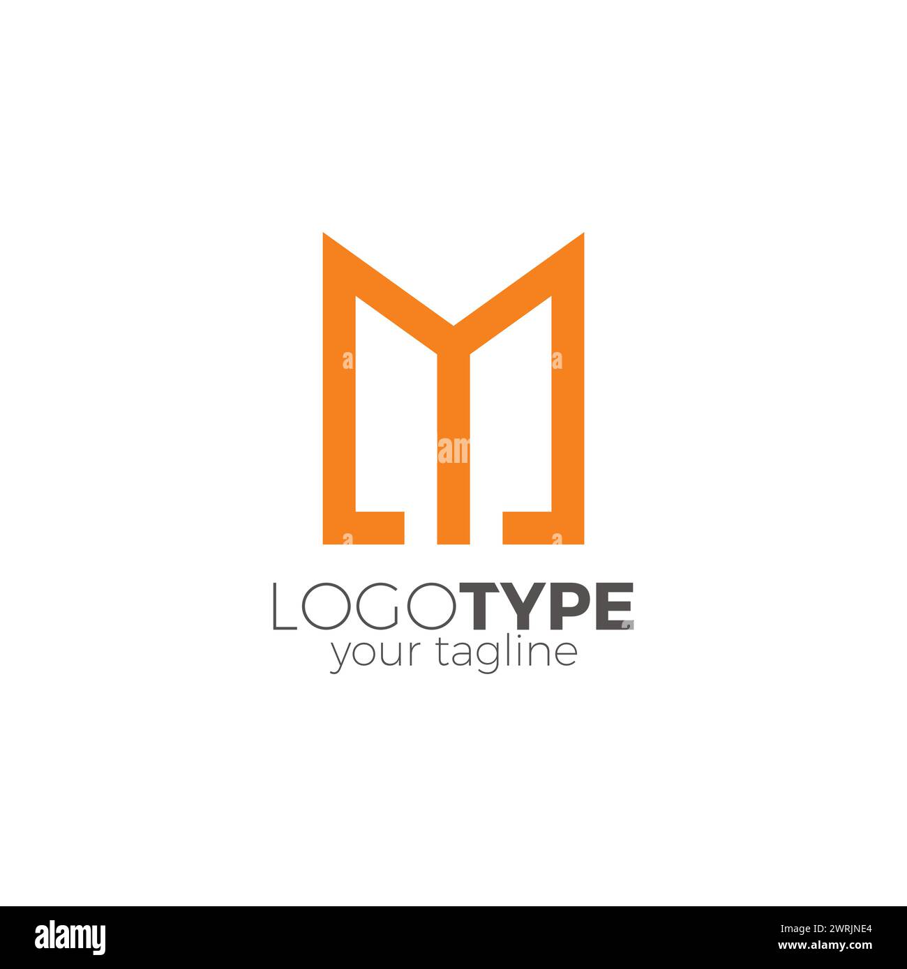 M Logo Simple With Orange Color. Letter M Icon Stock Vector Image & Art ...