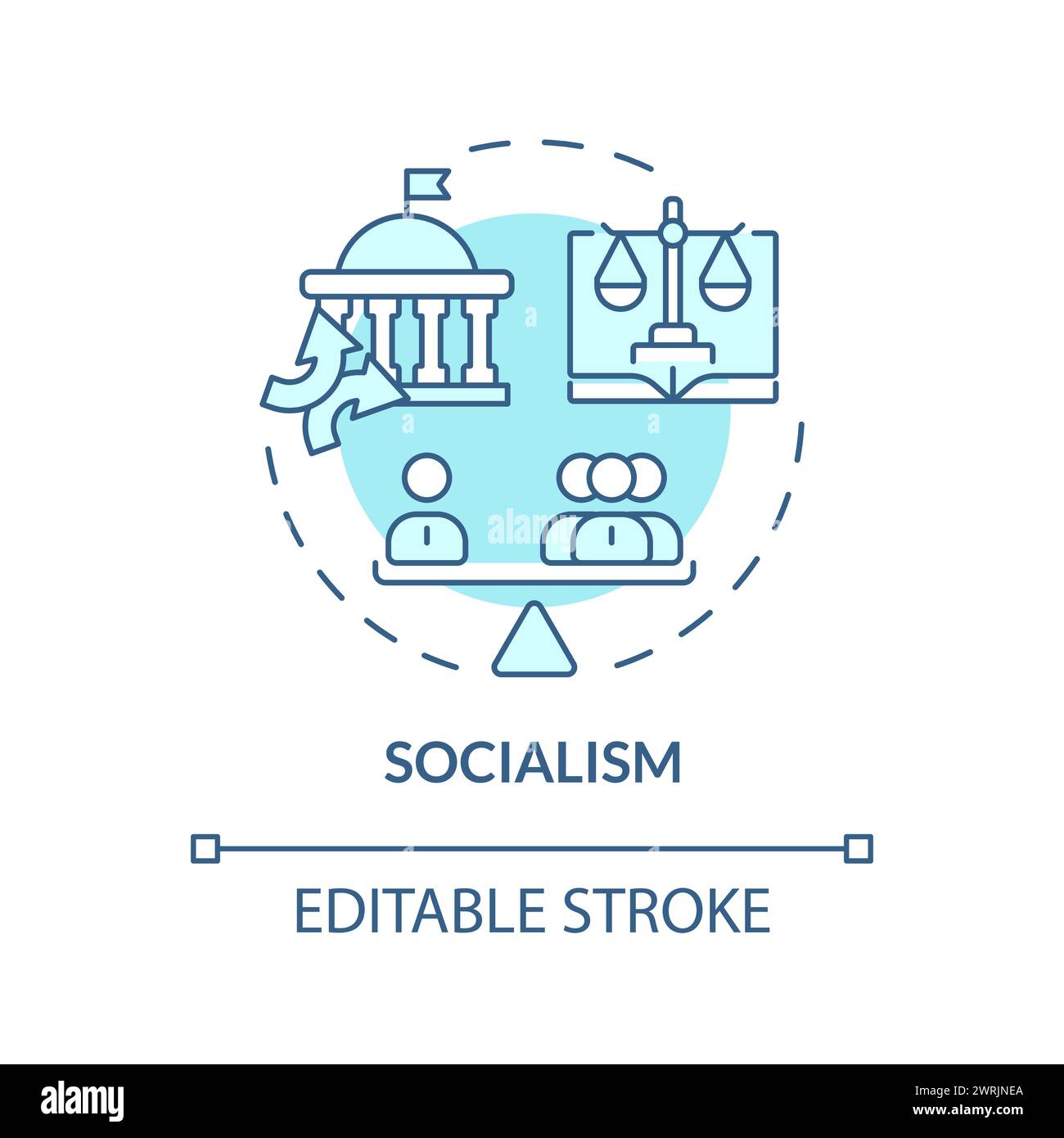 Socialism ideology soft blue concept icon Stock Vector Image & Art - Alamy