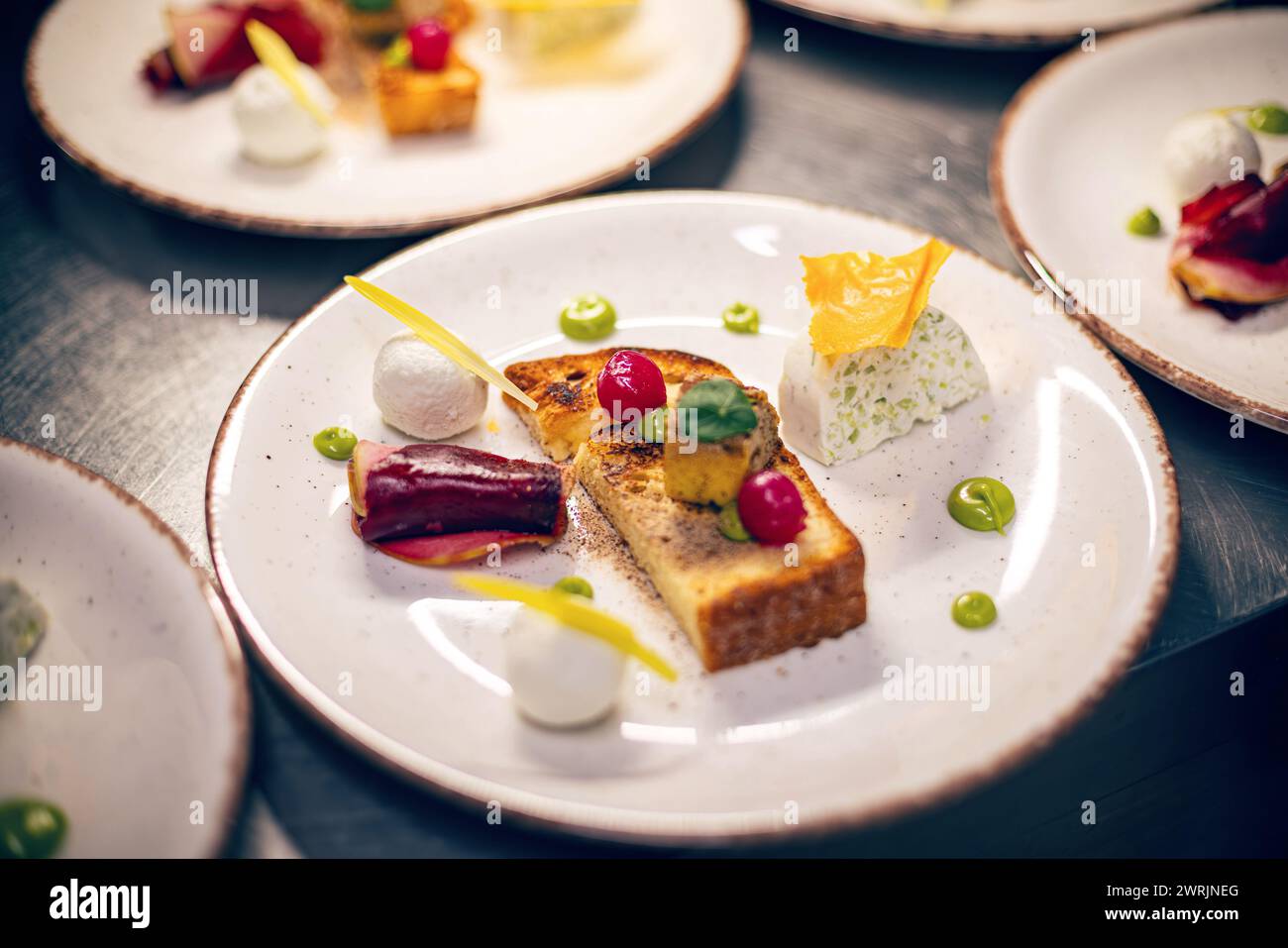 Creative cuisine appetizer plate. Fine dining concept Stock Photo - Alamy