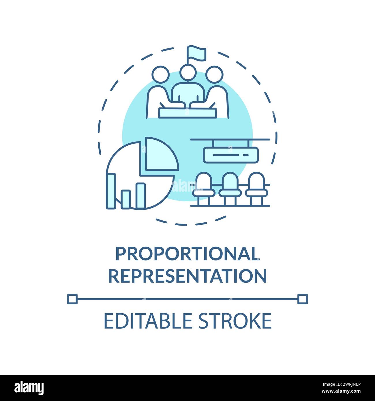 Proportional representation soft blue concept icon Stock Vector Image ... Proportional representation soft blue concept icon Stock Vector Image ...