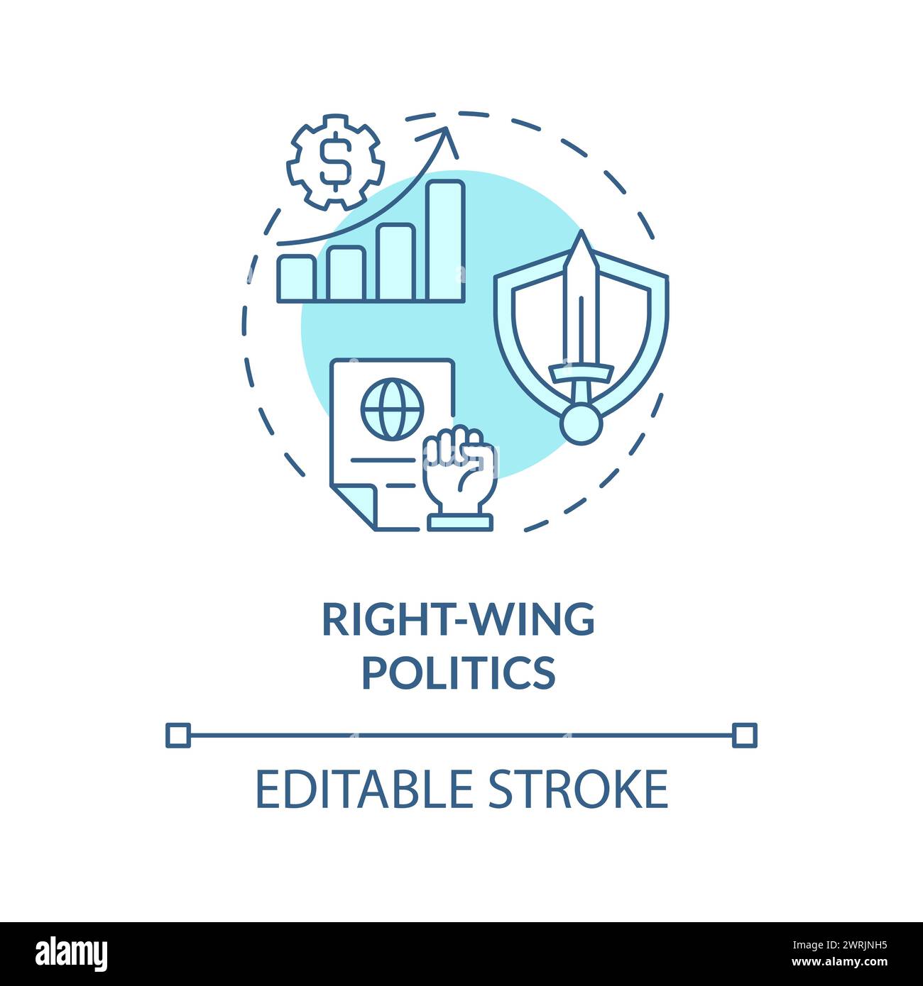 Right-wing politics soft blue concept icon Stock Vector Image & Art - Alamy