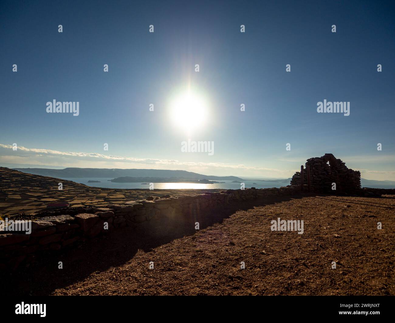 Amantani island, in Titicaca lake, Peru Stock Photo - Alamy