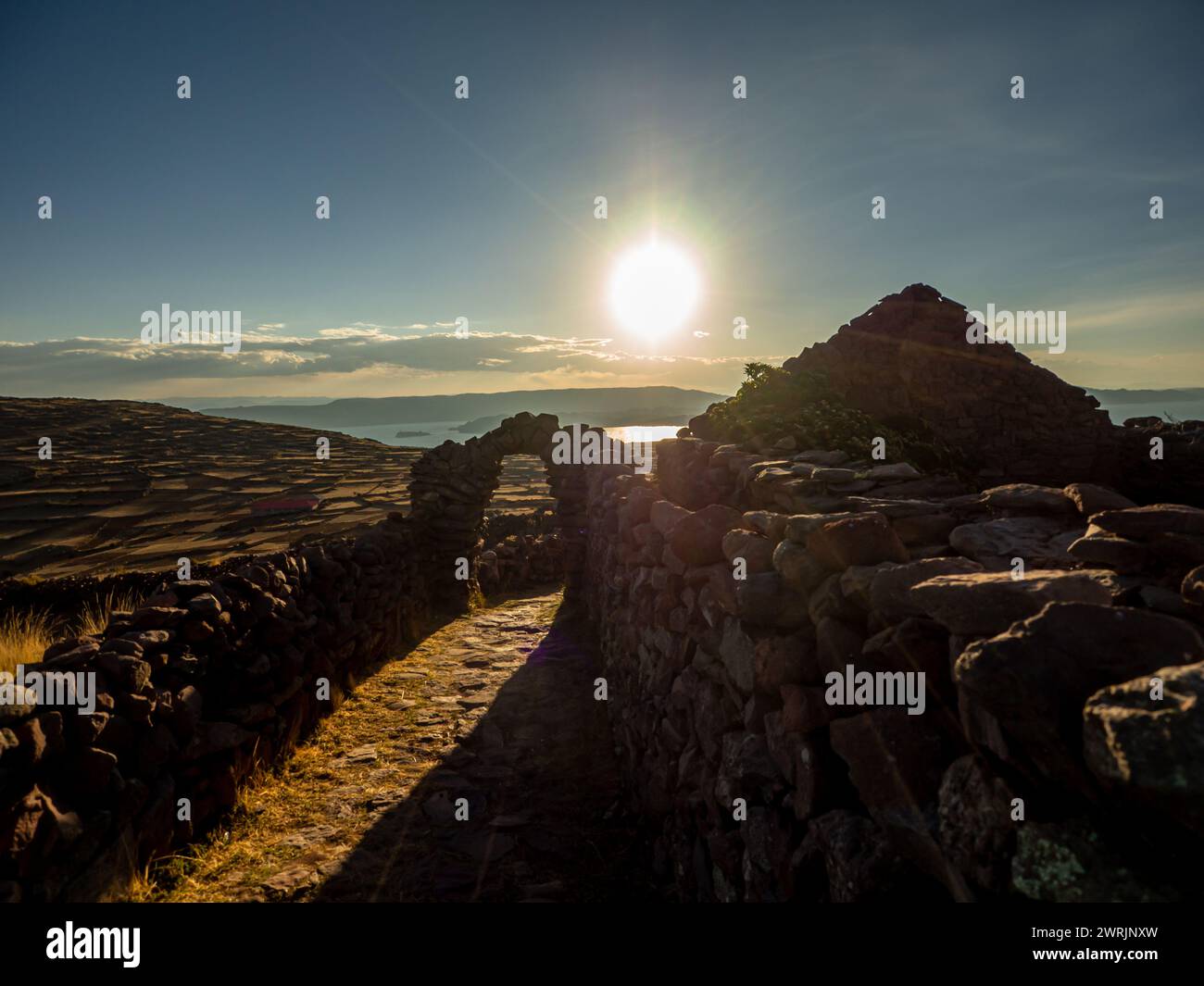Amantani island, in Titicaca lake, Peru Stock Photo - Alamy