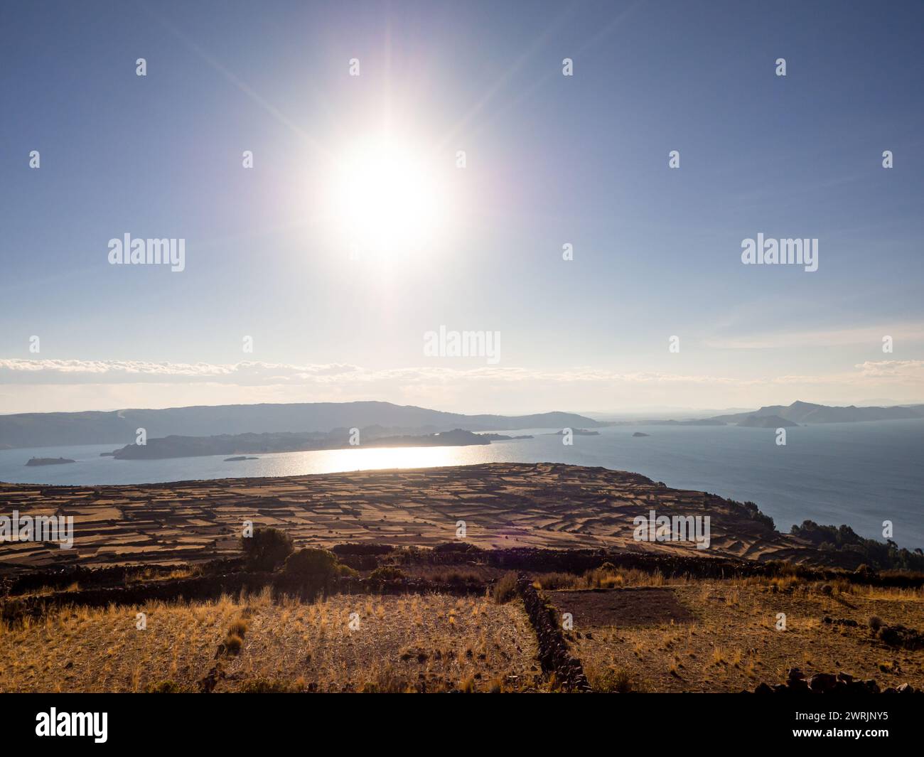 Amantani island, in Titicaca lake, Peru Stock Photo - Alamy