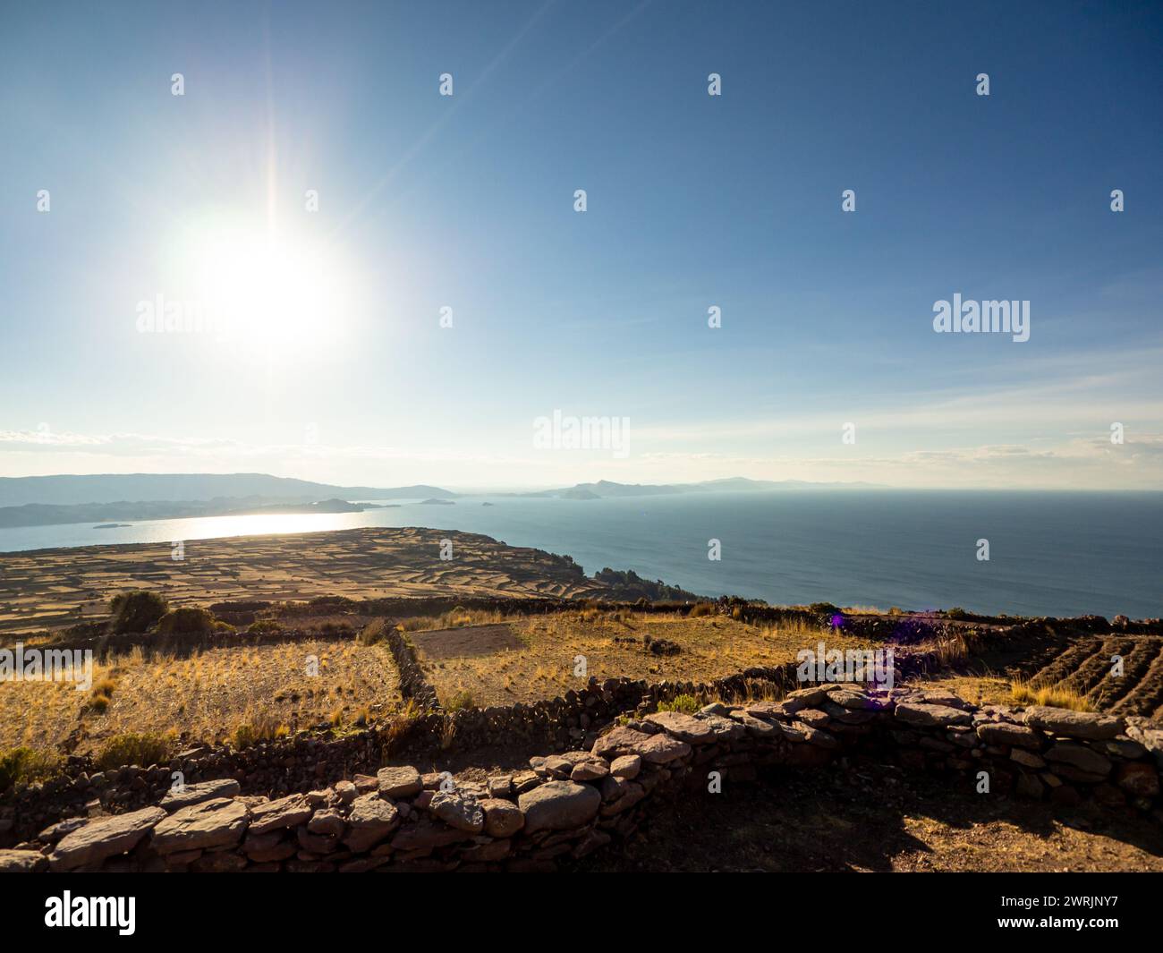 Amantani island, in Titicaca lake, Peru Stock Photo - Alamy