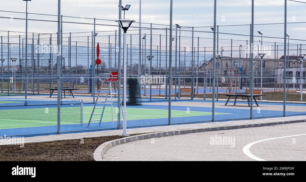 empty new open outdoor sports facility Stock Photo - Alamy