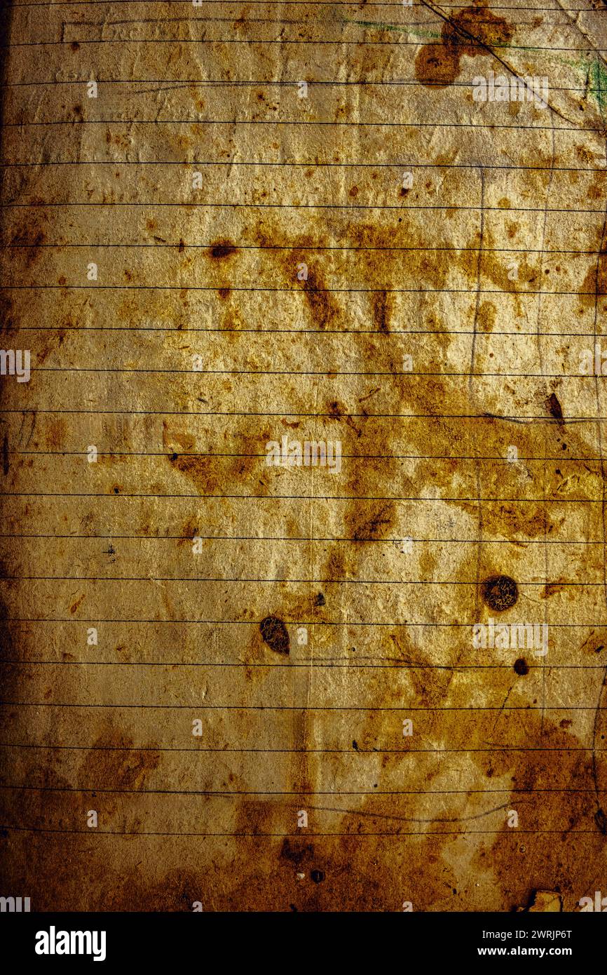 Old vintage discolored dirty graph recycled paper with natural fiber ...