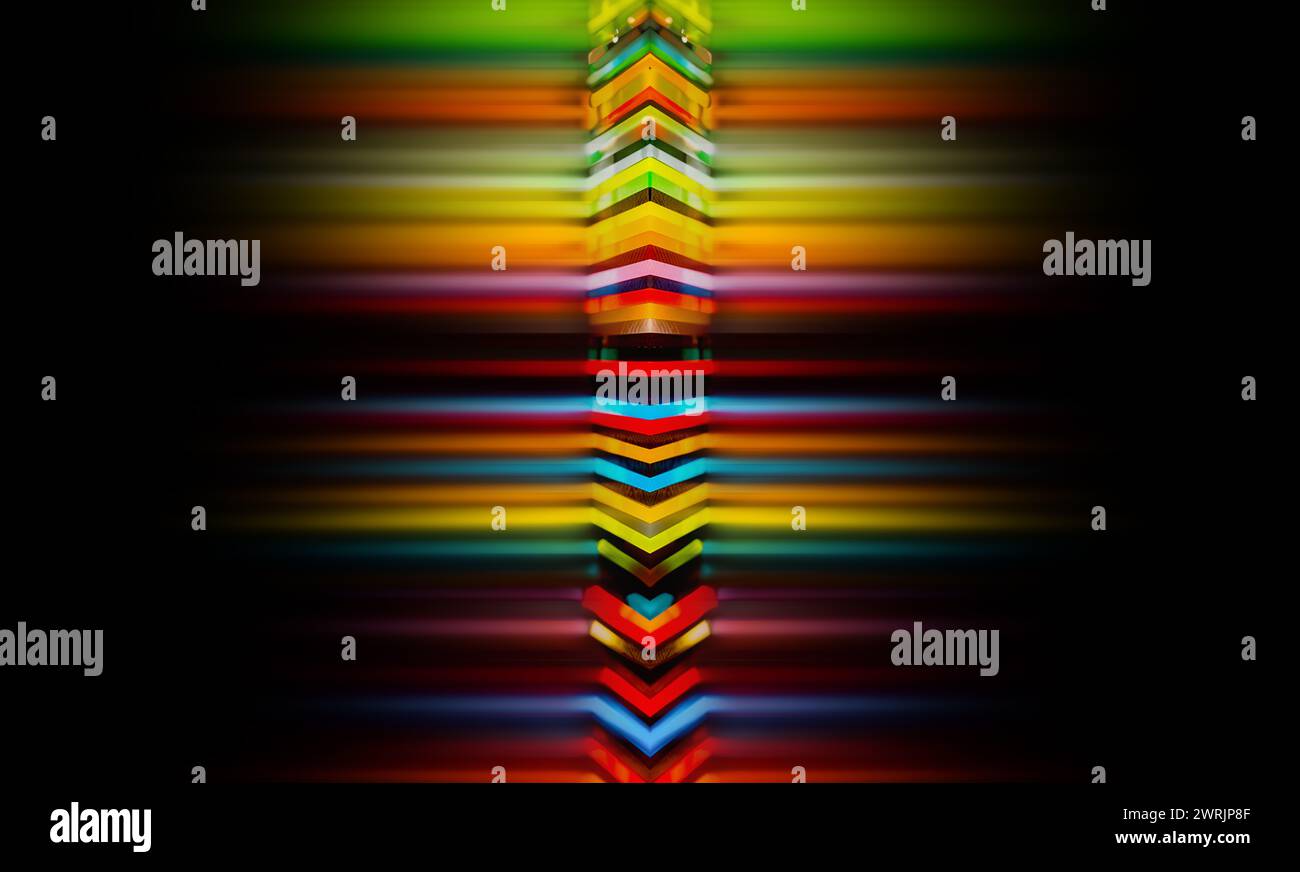 light through Stack of different colours Cast Acrylic Sheet on black ...