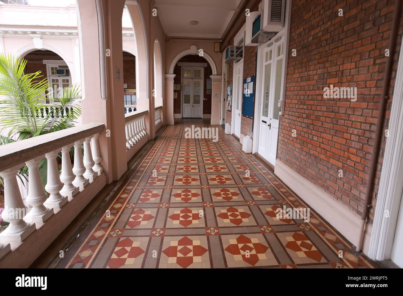 Hong Kong 2 March 2024: the traditional corridor of university of Hong ...