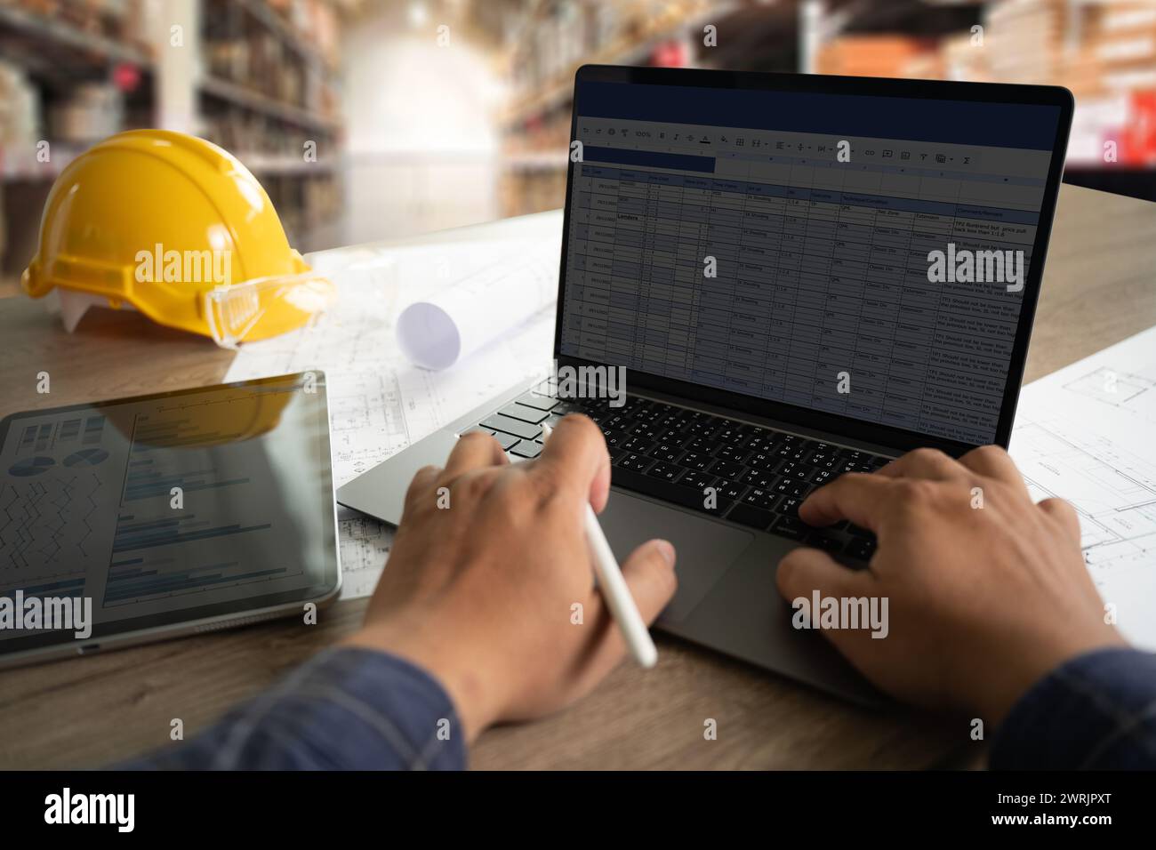 digital internet network iot Smart logistics Warehouse management innovative software in ...