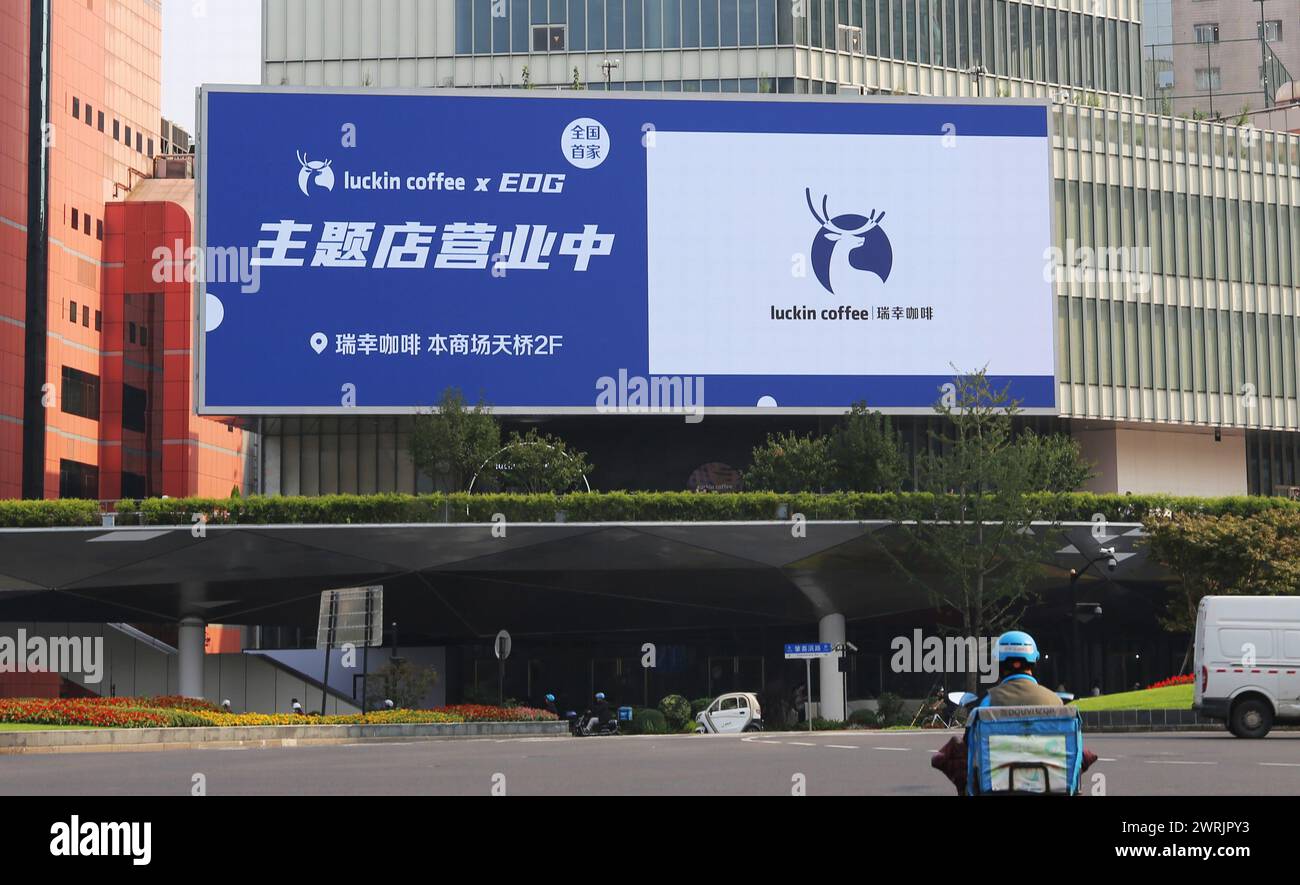 SHANGHAI, CHINA - MARCH 12, 2024 - A view of the joint theme store of ...