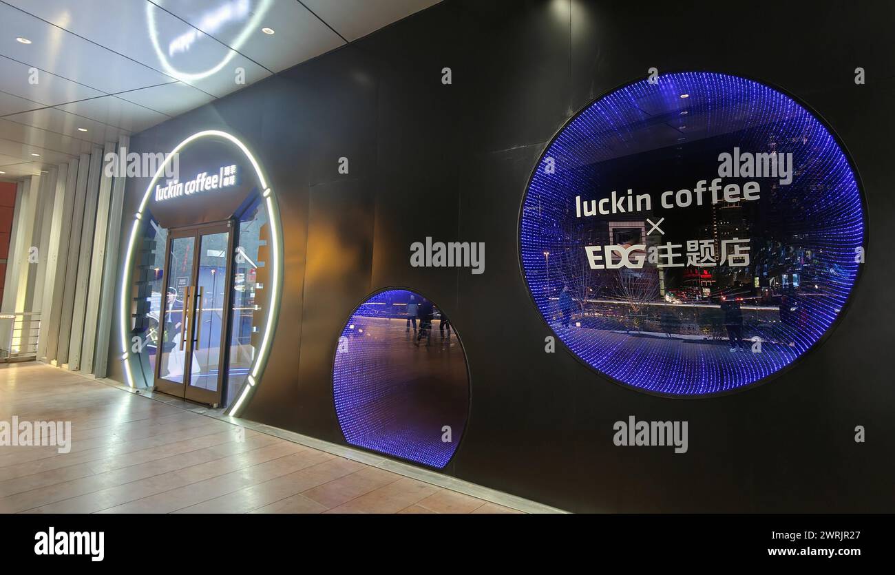 SHANGHAI, CHINA - MARCH 12, 2024 - A view of the joint theme store of ...