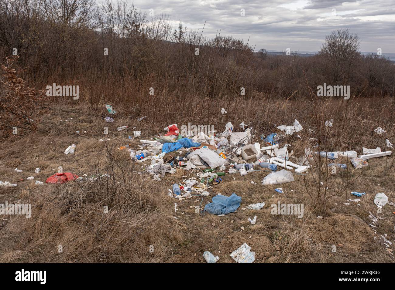 Sibiu City, Romania - 10 February 2024. Environmental pollution ...