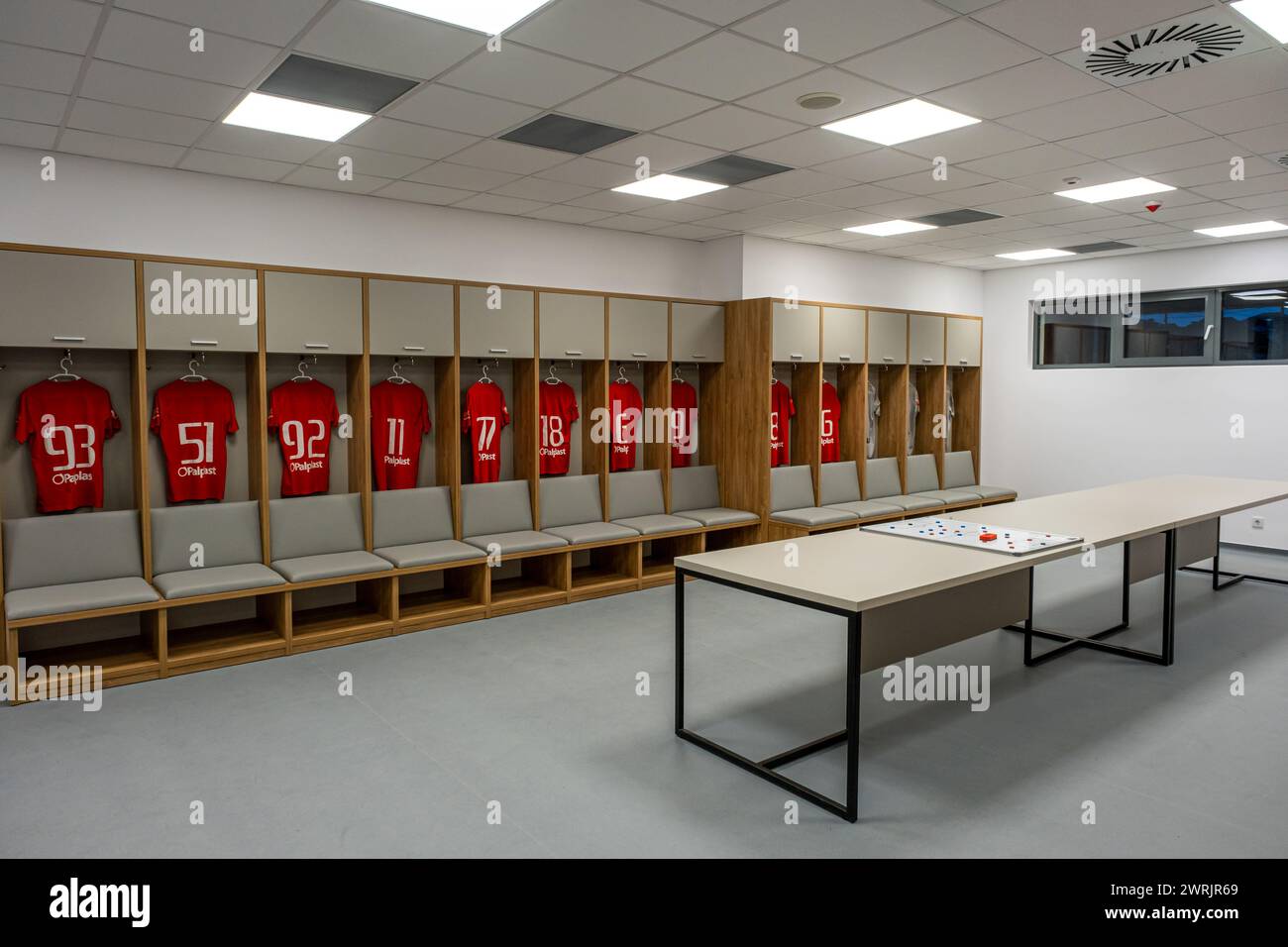 Football team shirt locker hi-res stock photography and images - Alamy