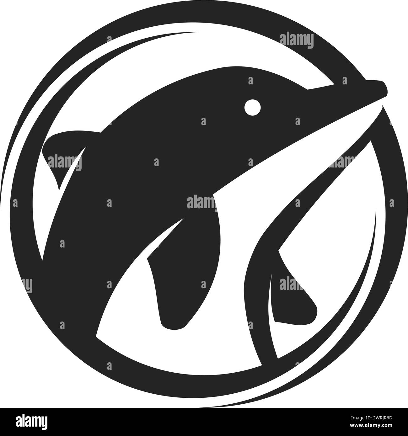 Dolphin Logo template Isolated. Brand Identity. Icon Abstract Vector ...