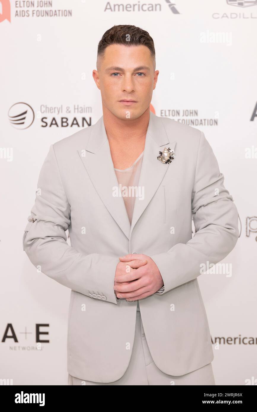 Colton Haynes arrives at the 32nd Annual Elton John AIDS Foundation ...