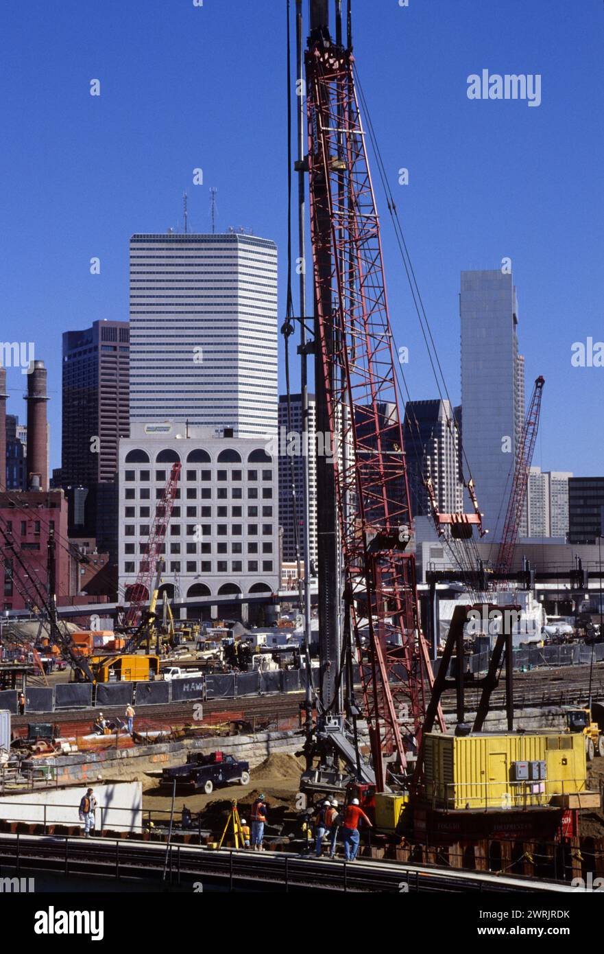 usa boston big dig station move to build new highway cross city Stock ...