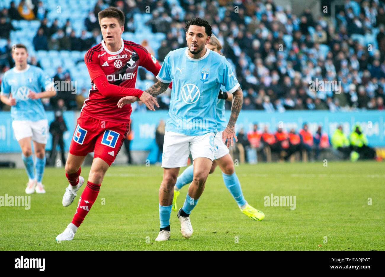 Malmoe, Sweden. 10th, March 2024. Sergio Pena (8) of Malmoe FF seen ...